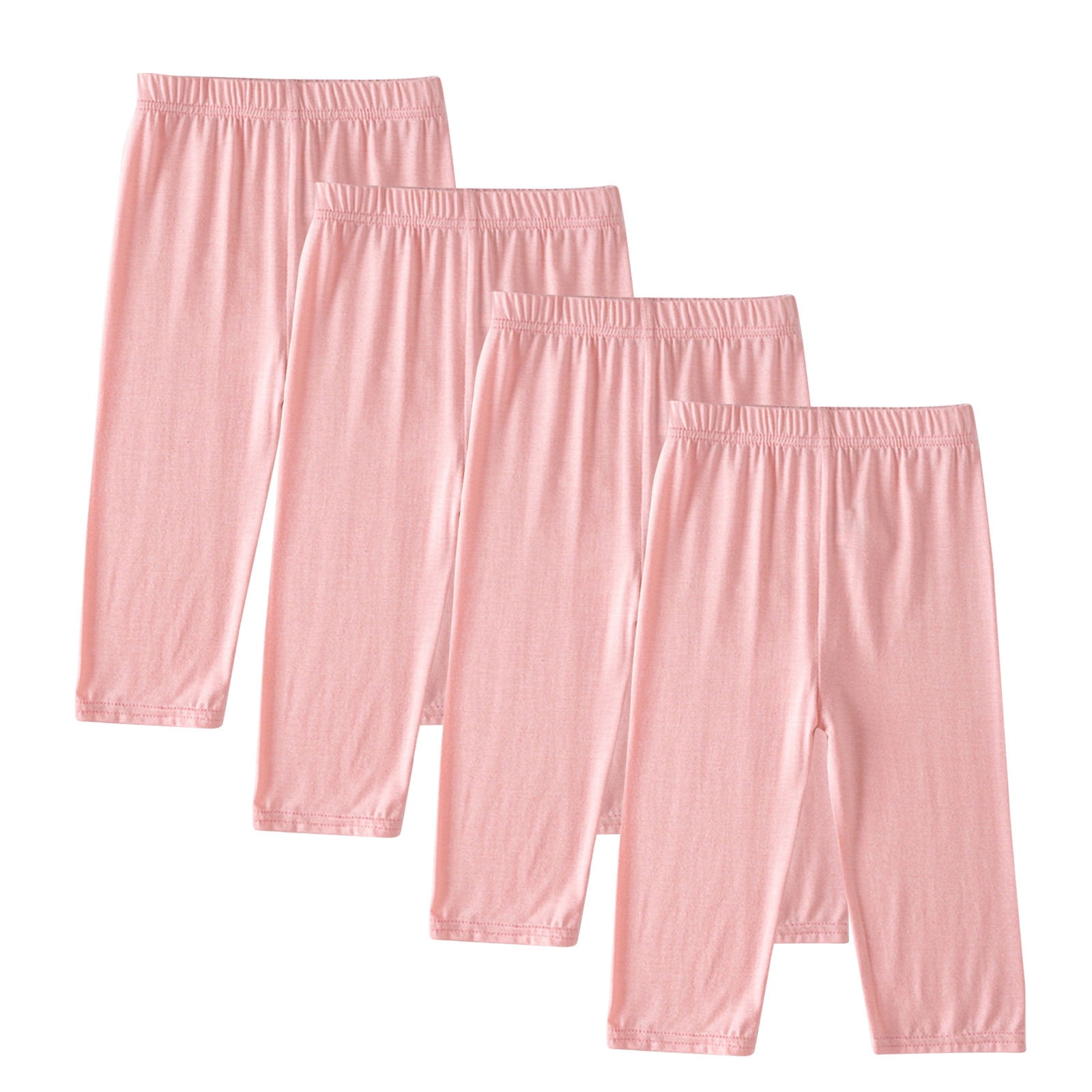Plebaso 4 Pack Girls Capri Leggings Stretch Yoga Dance Capris Athletic ...