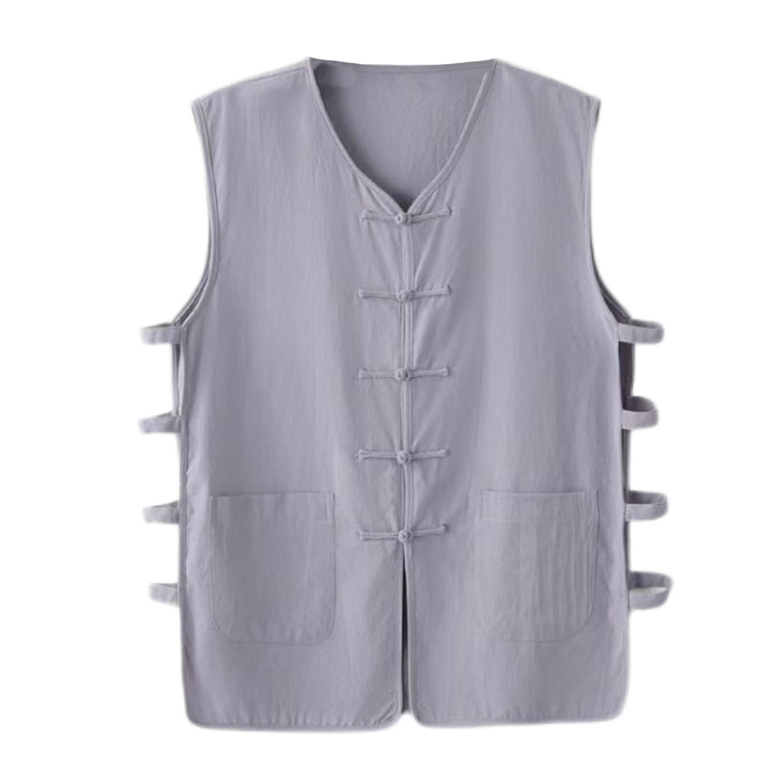Plebaso Casual Tank Tops for Men Sleeveless Button Shirts Mens V Neck ...