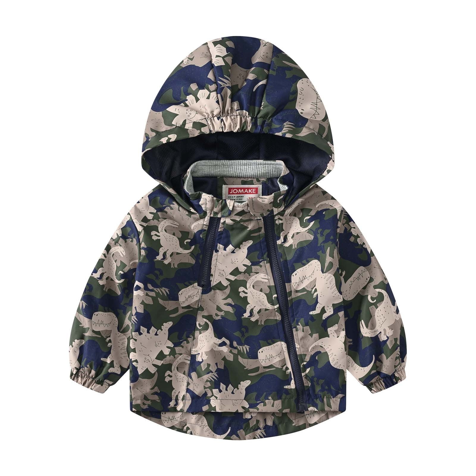 Plebaso Kids Boys Girls Jackets Double Zipper Cartoon Printed Long Sleeve Fall Winter ...