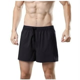 Plebaso Men's Athletic Shorts with Brief Liner Drawstring Breathable ...