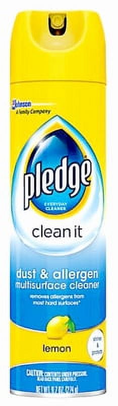 Pledge 9.7 OZ Aerosol Dust & Allergen Furniture Polish New Formula Rem ...