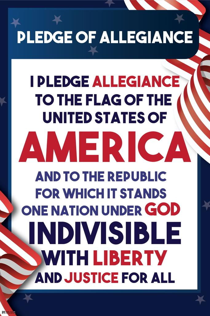 Pledge Of Allegiance Poster For Classroom Homeschool Wall Decorations ...