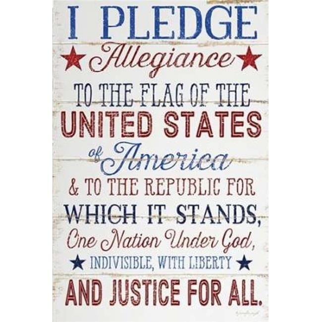 Pledge Allegiance Poster Print by Jennifer Pugh (12 x 18) - Walmart.com