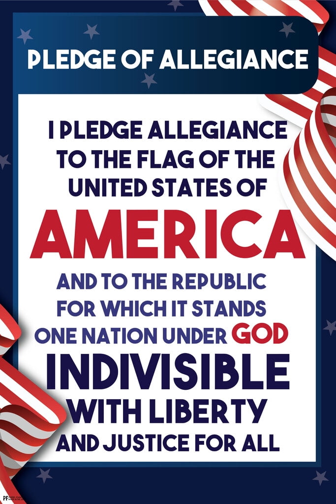 Pledge Of Allegiance Poster For Classroom Homeschool Wall Decorations ...