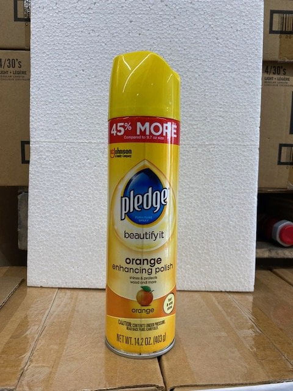 Pledge Enhancing Polish, Orange Scent, 14.2 oz - Walmart.com