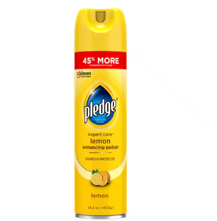 Pledge Expert Care Lemon Enhancing Polish, Aerosol, Lemon, 14.2 oz ...