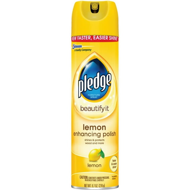 Pledge® Expert Care™ Lemon Enhancing Polish, Aerosol, Lemon, 9.7 oz ...
