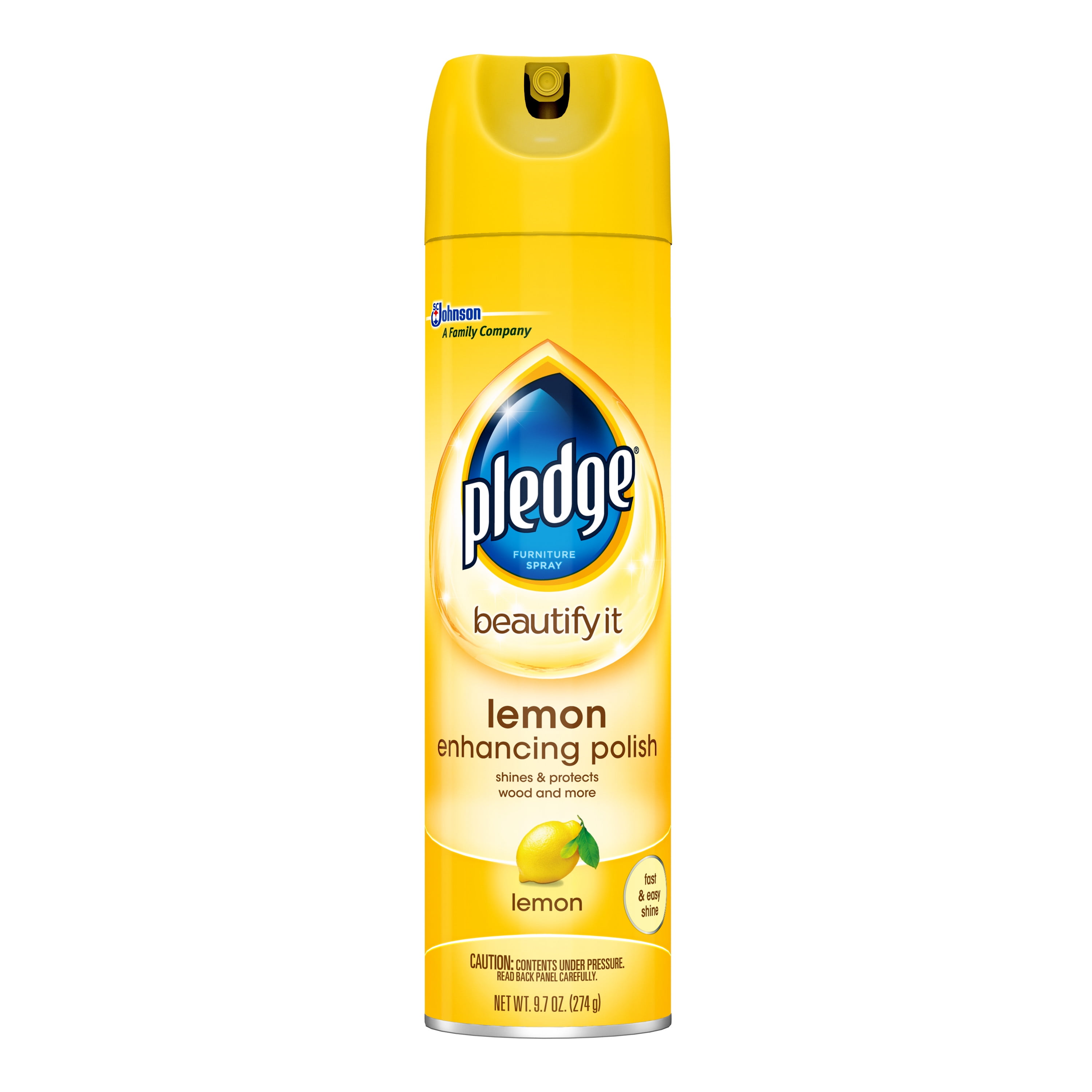 Pledge Expert Care Furniture Cleaner and Wood Polish, Lemon Gloss Spray ...