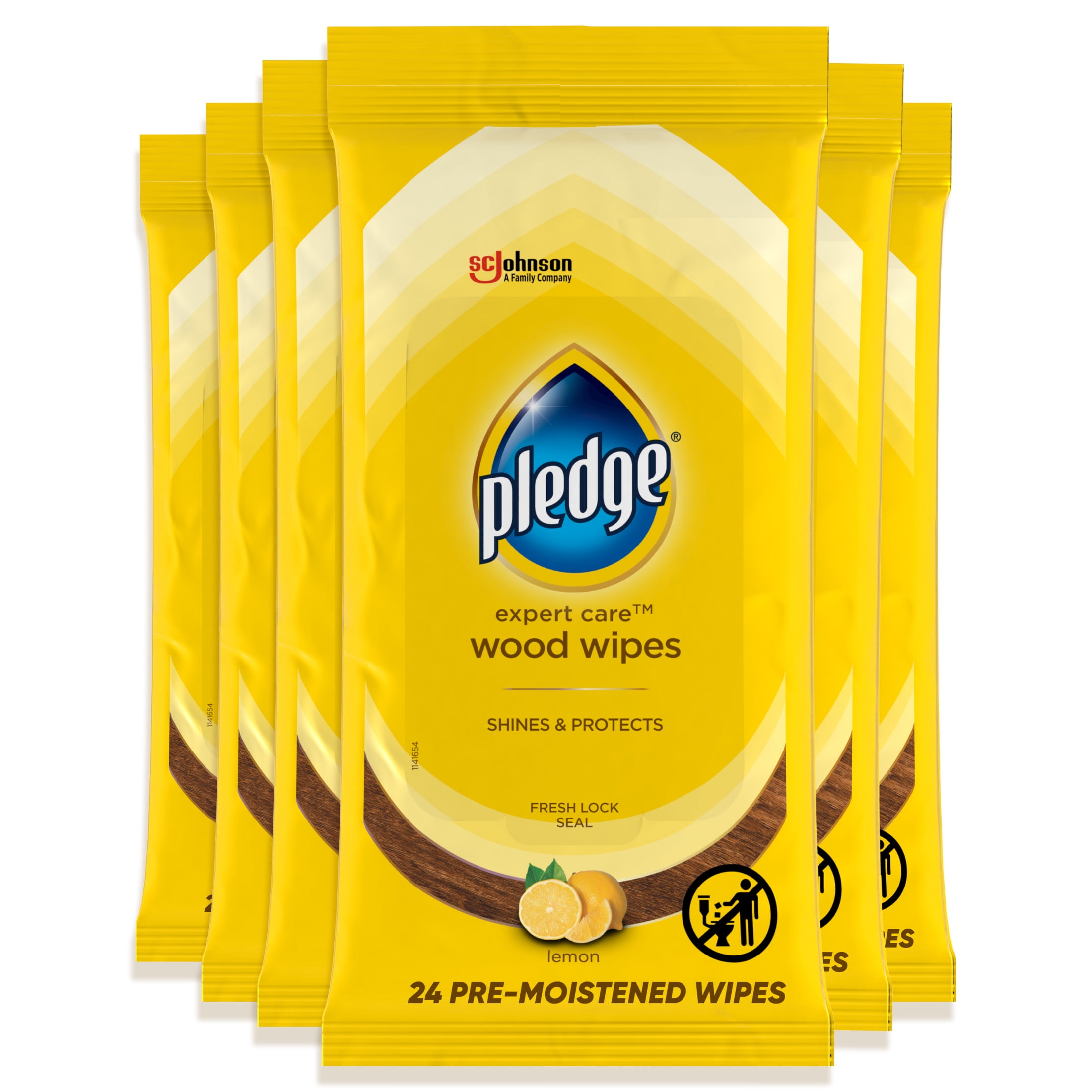 Pledge Expert Care Wood Wipes, Shines and Protects, Removes ...