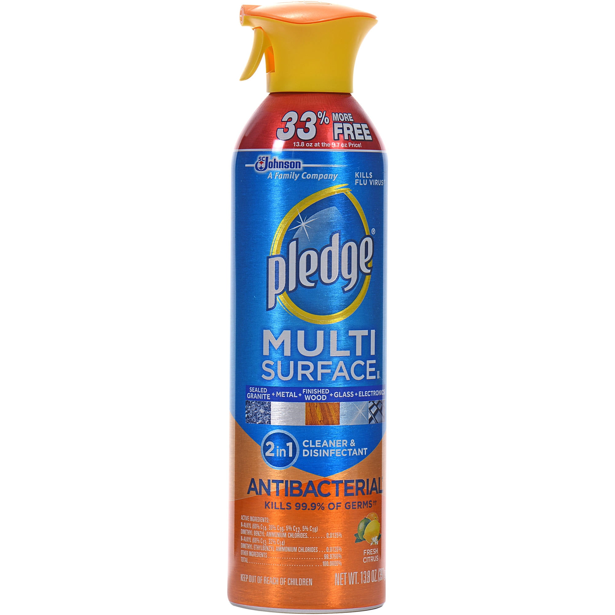 Pledge Fresh Citrus Multi Surface Antibacterial Everyday Cleaner ...