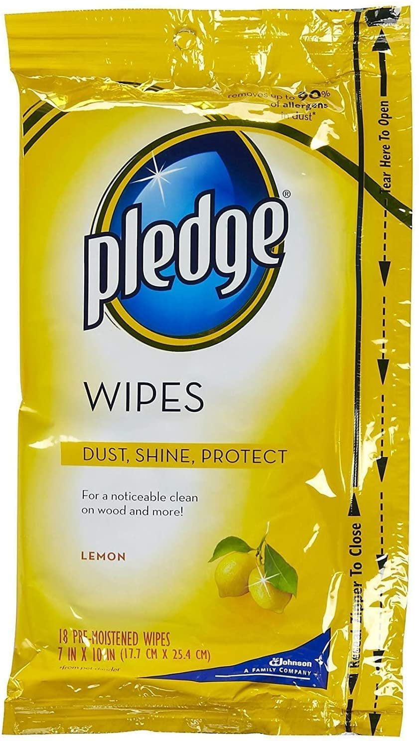 Pledge Furniture Wipes Lemon, 24 CT - Walmart.com