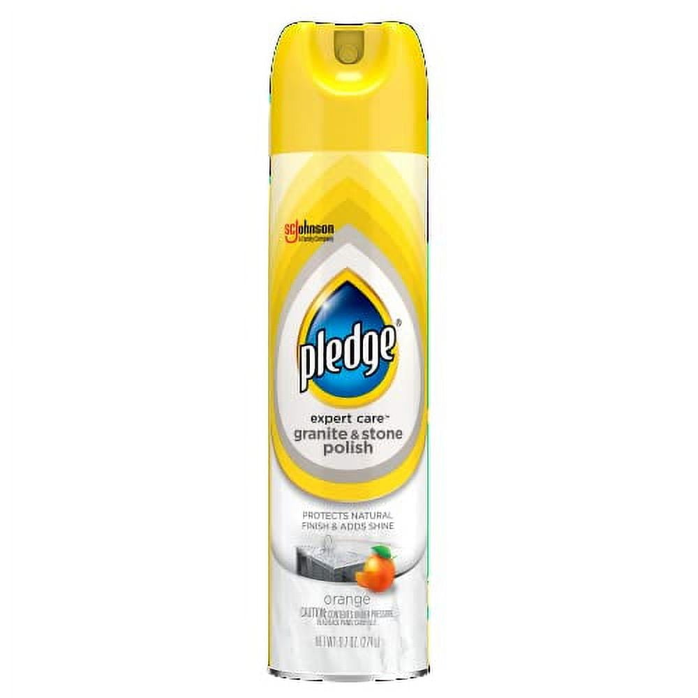 Pledge Granite and Marble Cleaner Spray, Citrus Sunshine, 1 Aerosol ...
