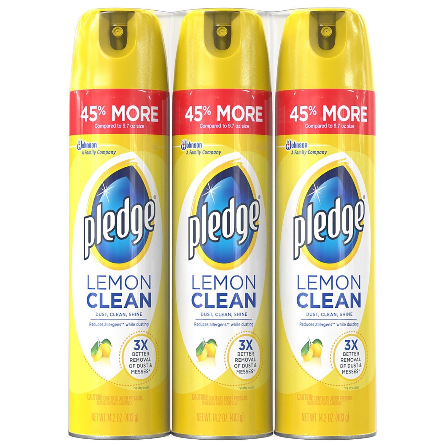 Pledge Lemon Clean Multipurpose Aerosol Spray, Original Furniture ...