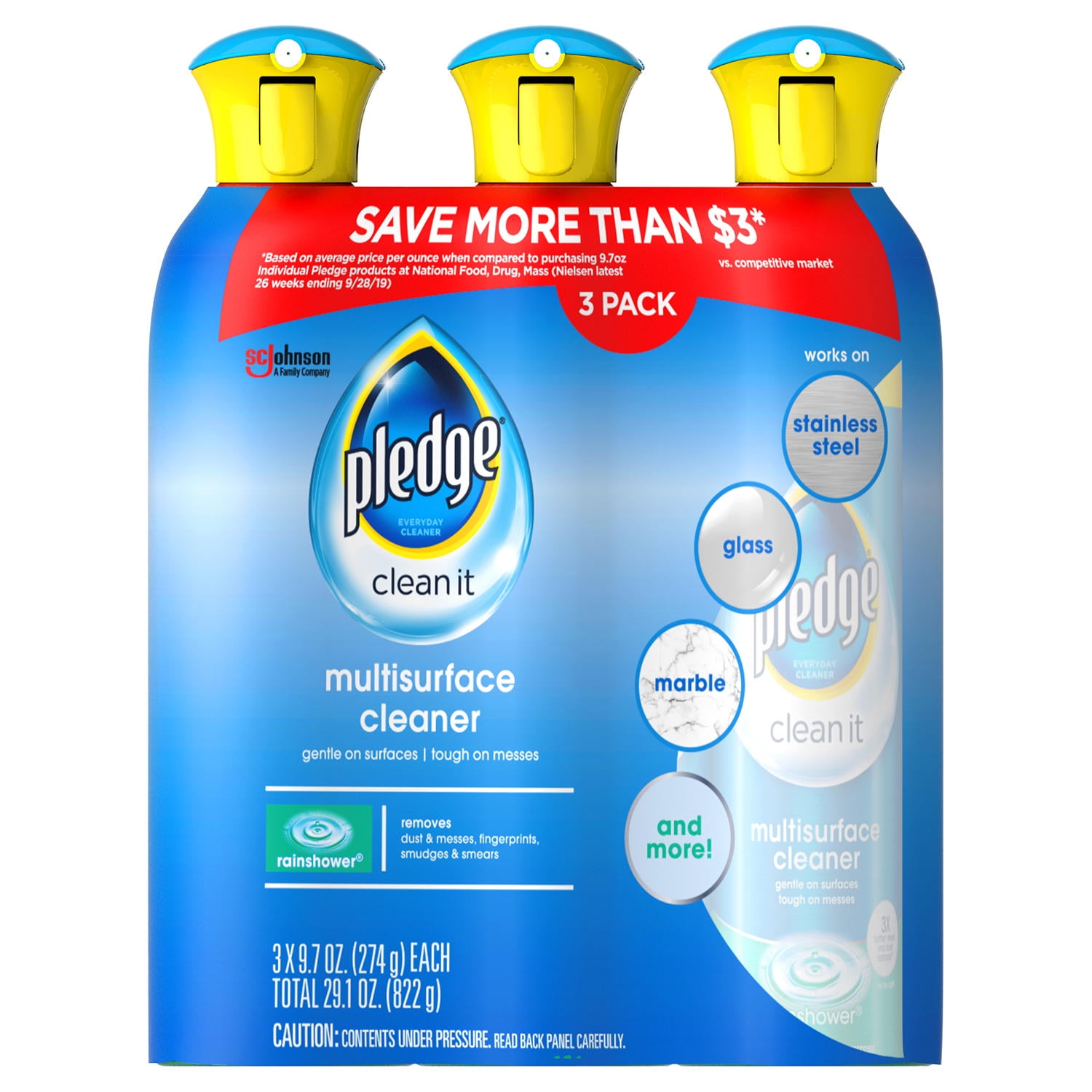 Pledge Multisurface Cleaner, Choose Scent, All Purpose Cleaning Spray ...