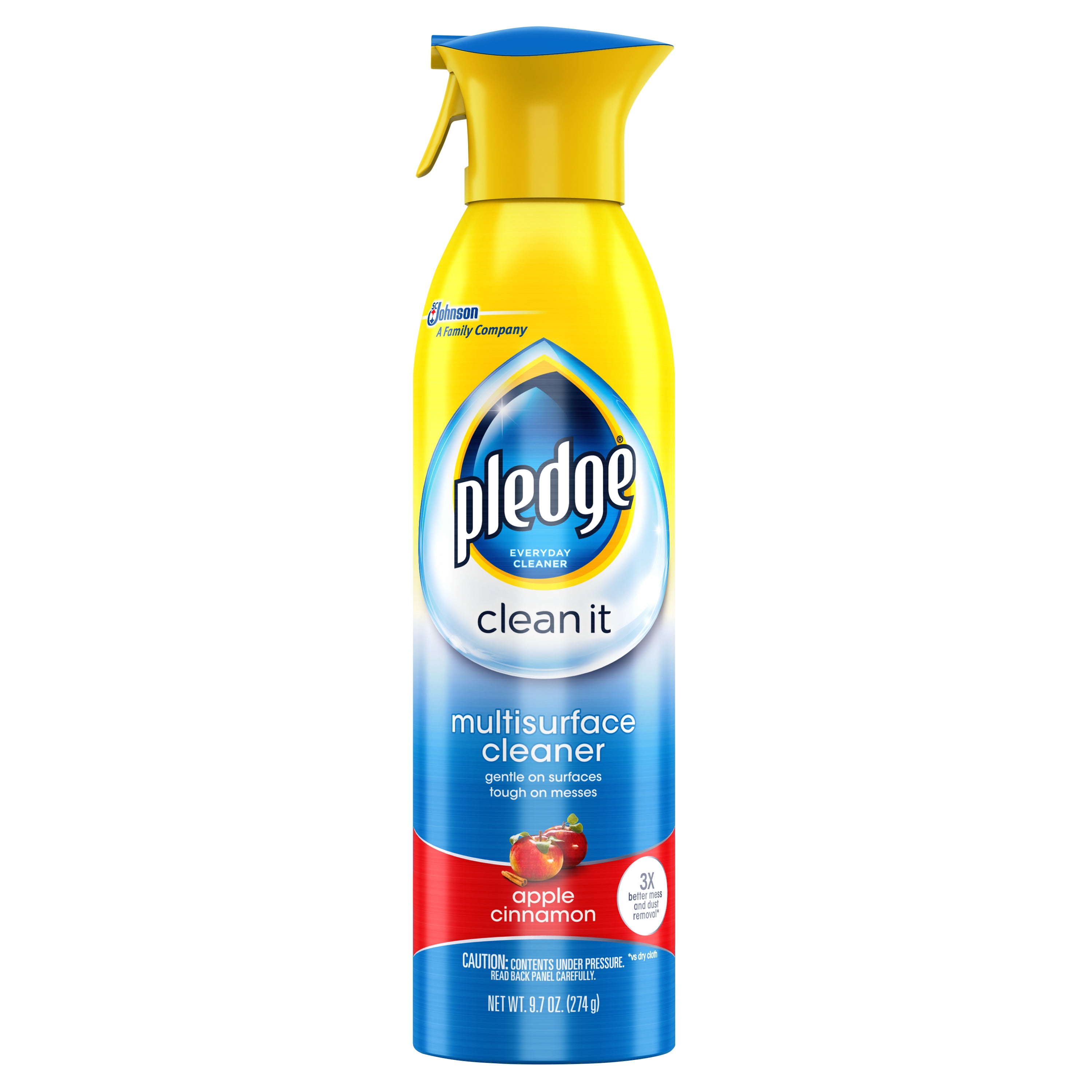 Pledge Multisurface Cleaner Aerosol, Apple Cinnamon, 9.7 oz - Walmart.com