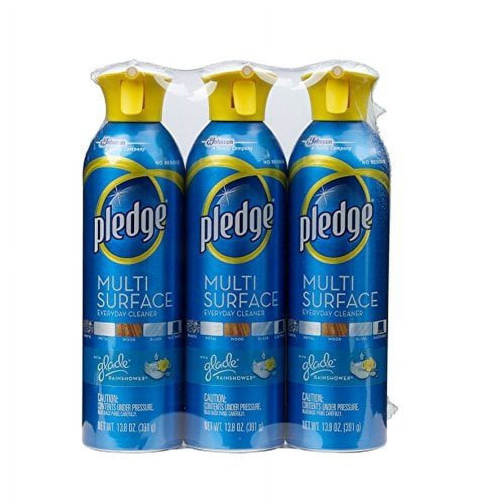 Pledge multi surface 3 pack Rainshower scent furniture spray 13.8 oz ...