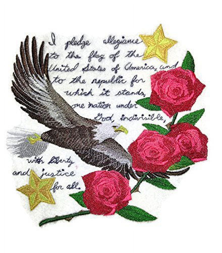 Pledge of Allegiance Eagle Medley Embroidered Iron on/Sew patch [7.14 ...