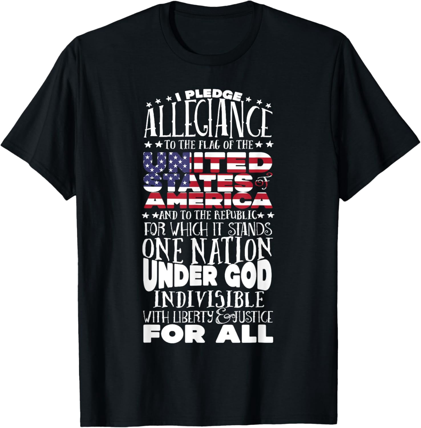Pledge of Allegiance T-Shirt - Walmart.com
