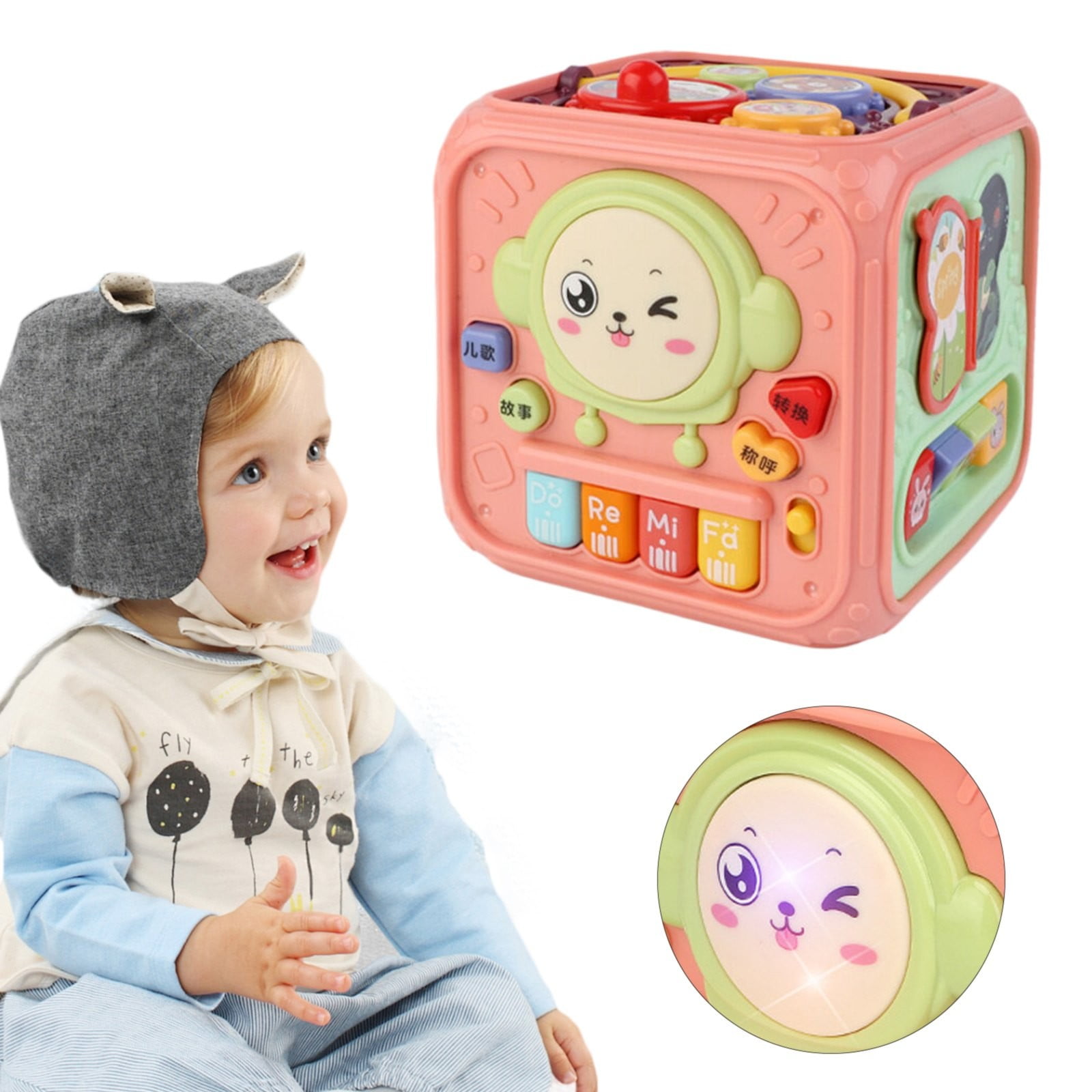 PlenPLAY 6 In 1 Activity Cube For Babies And Toddlers – Baby Toys 12 18 ...