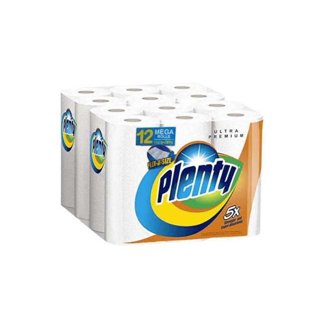 Plenty Ultra Premium Mega Paper Towels – 12 Rolls - 1 Pack - Walmart.com