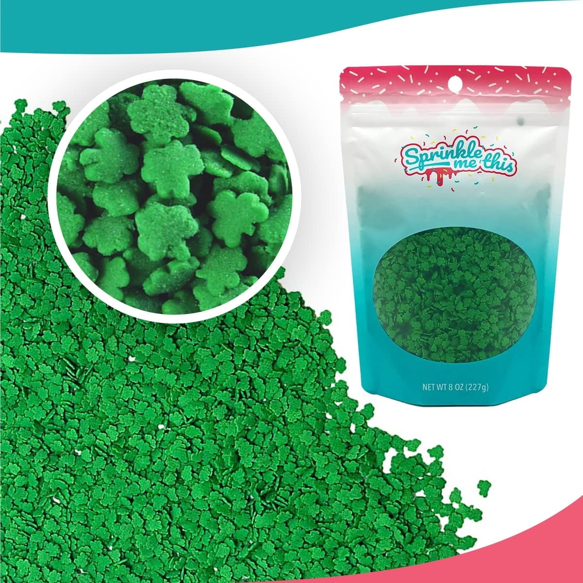 Plenty o' Luck | Green Shamrock Sprinkles | 12 oz Resealable Stand Up ...