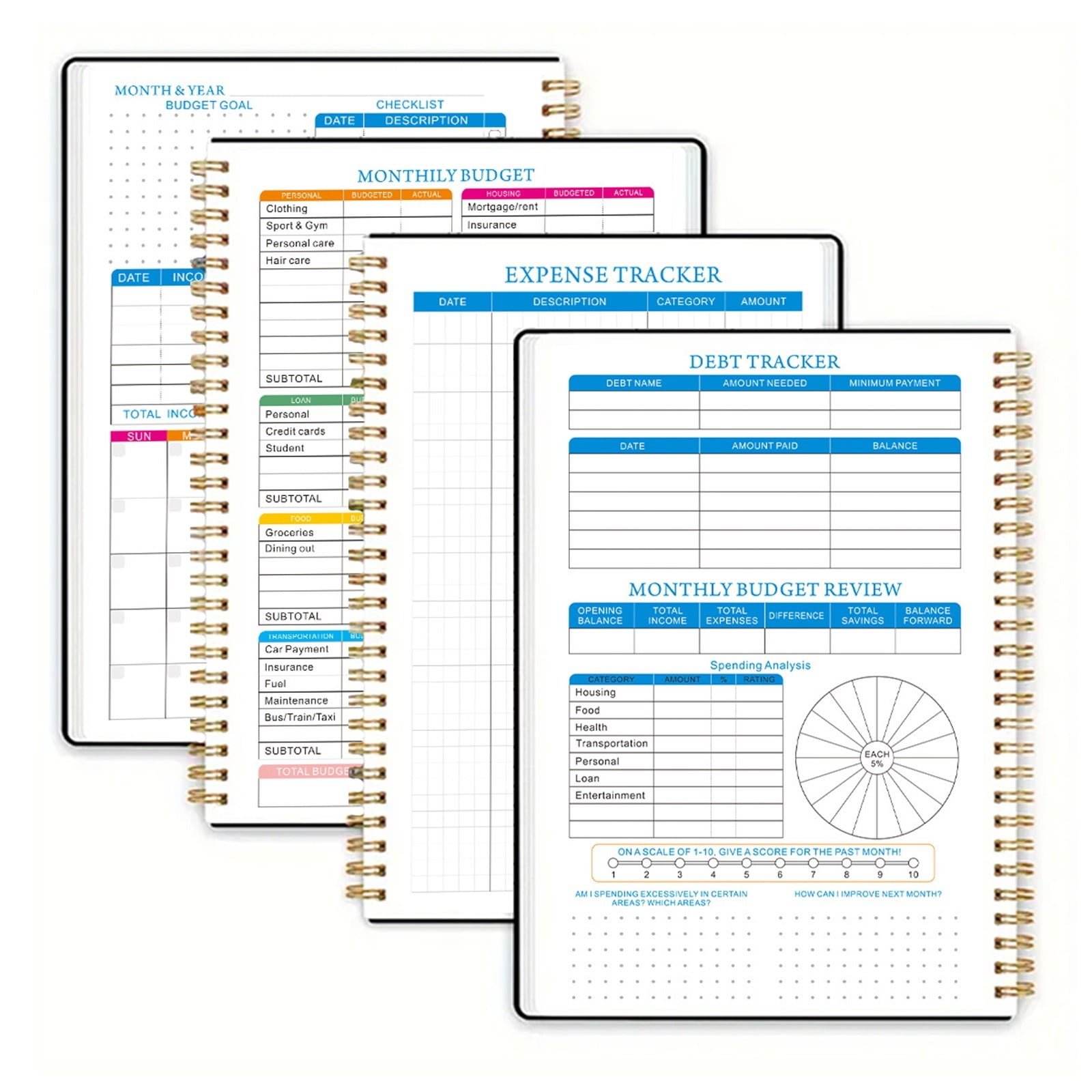 Plertrvy Budget Book C Notebook, Budget Planner Monthly Finance ...