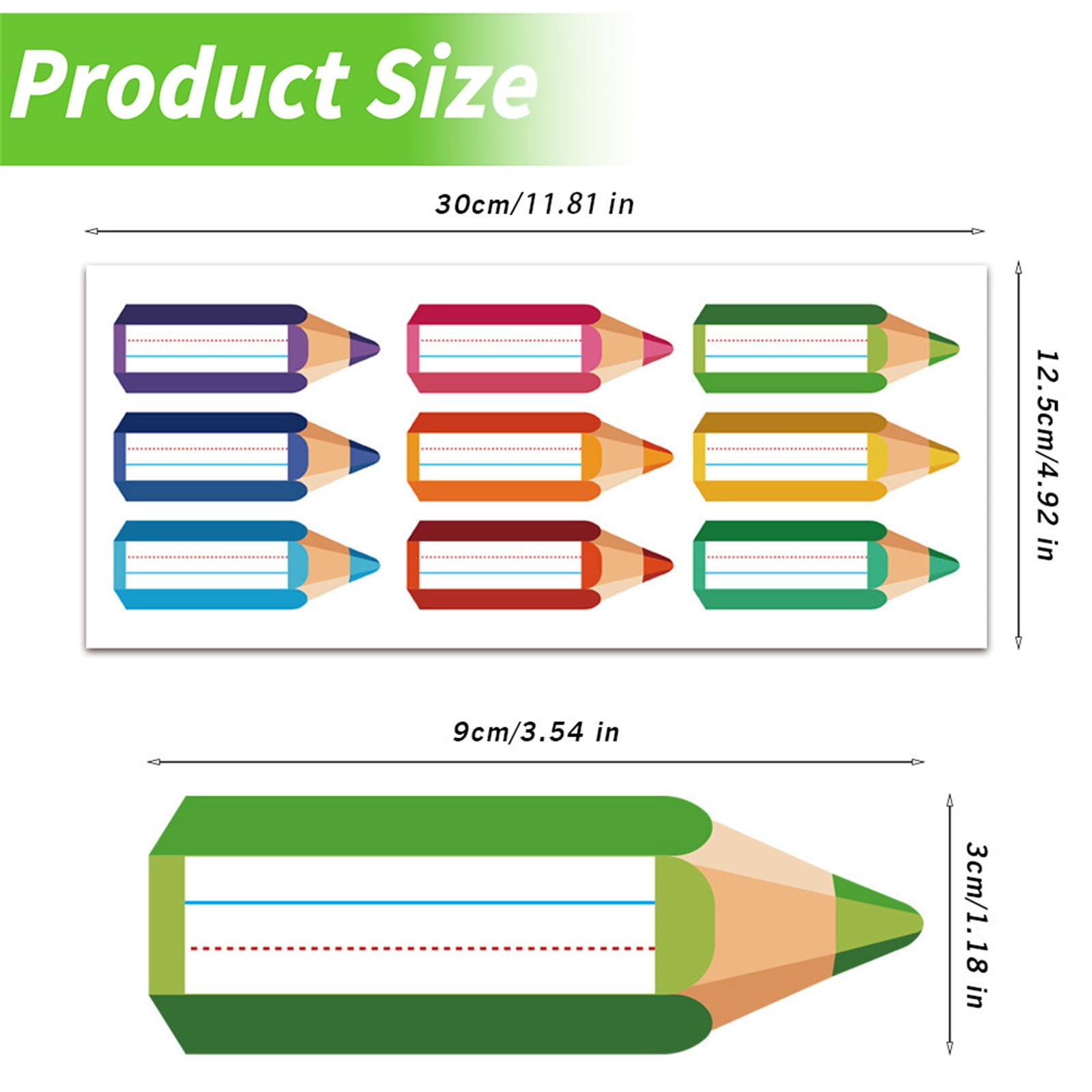 Plertrvy Clearance Cartoon Pencil Name Stickers (10Pcs), 2025 Student ...