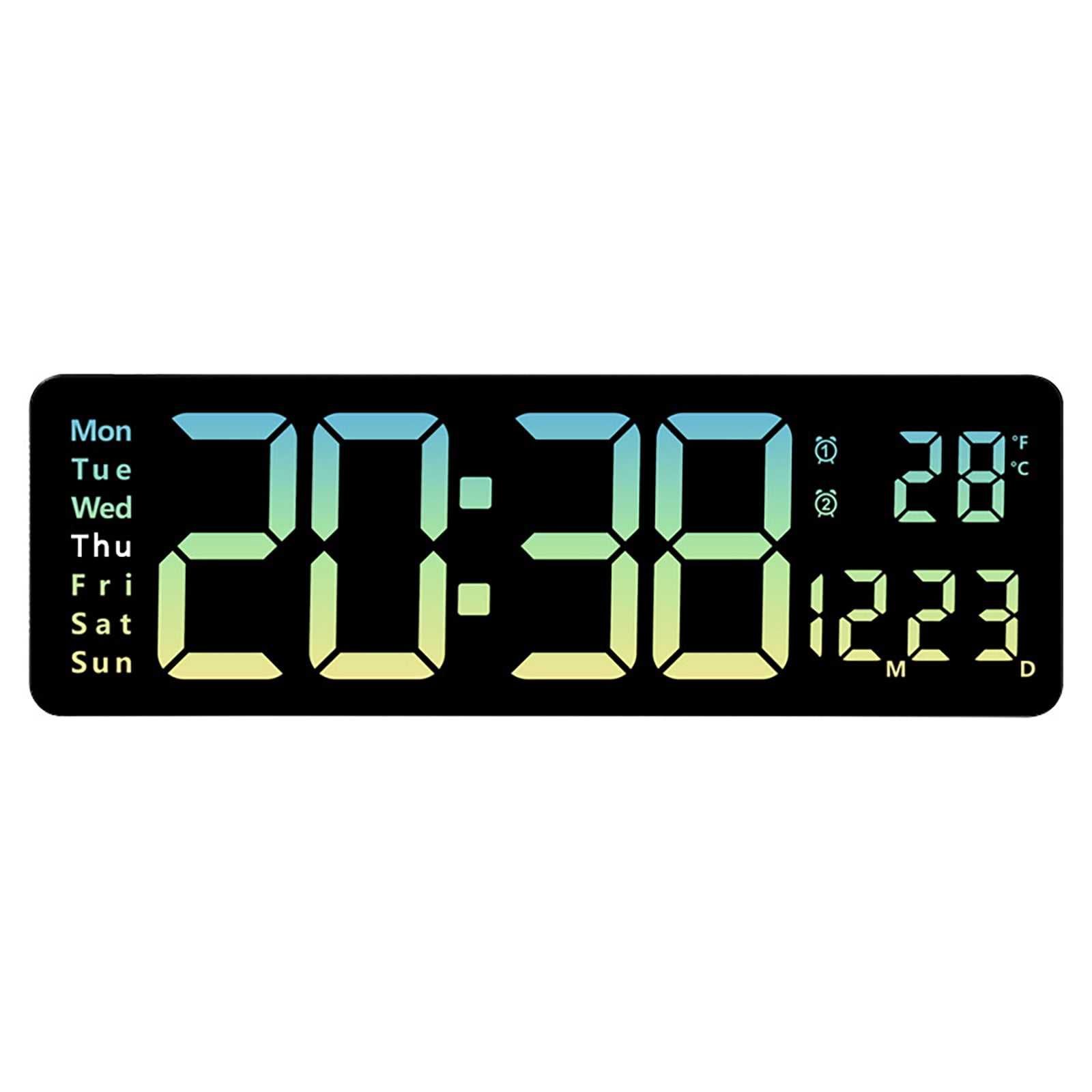 Plertrvy Clearance! Clock, Large Screen Function Display Clock Digital ...