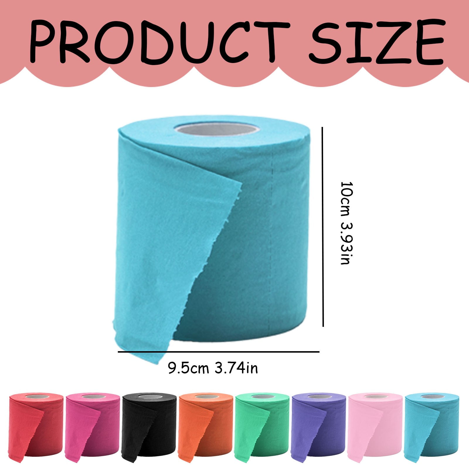Plertrvy Clearance Colored Small Roll Paper Big Red, Colored Toilet ...