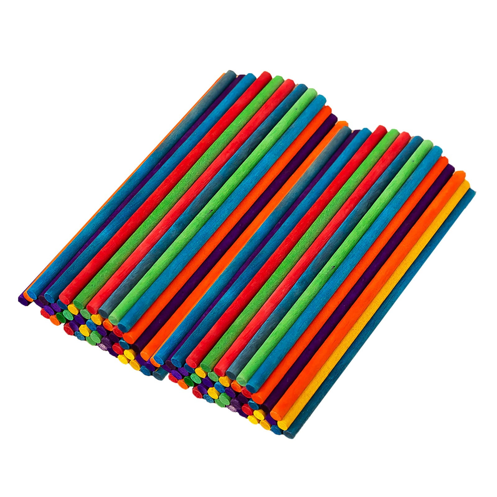 Plertrvy Wood, Diy Handmade Round Wooden Sticks Colorful Popsicle ...