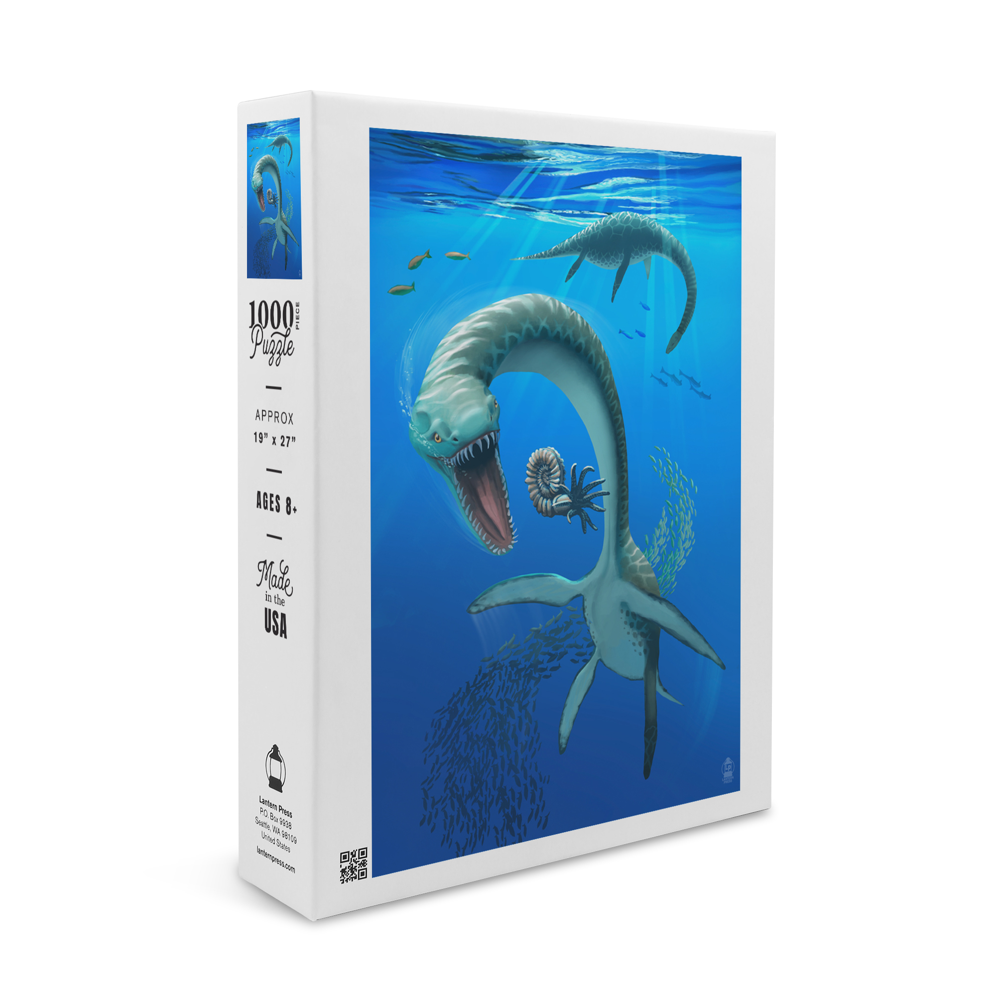 Plesiosaurus Dinosaur (1000 Piece Puzzle, Size 19x27, Challenging ...