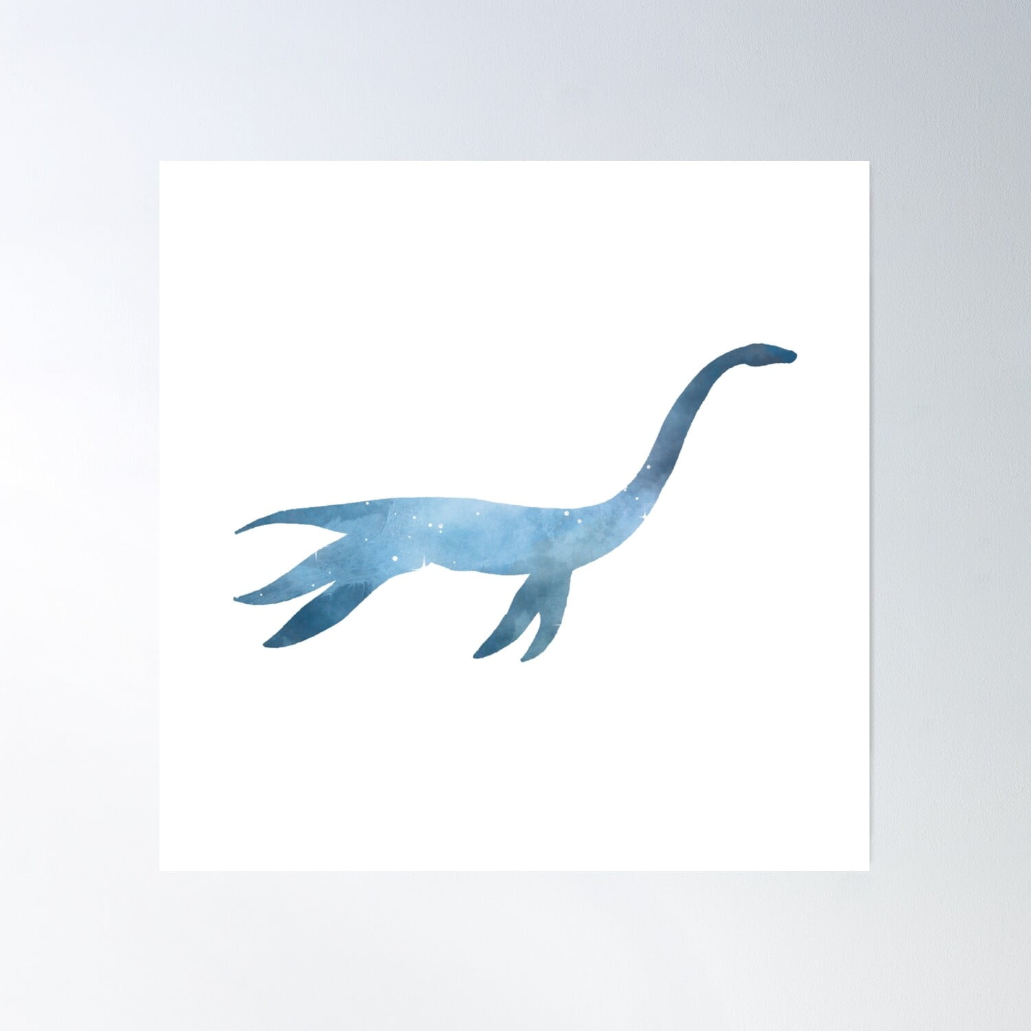 Plesiosaurus Poster Wall Art, Modern Wall Decor, 24x24 UNFRAMED ...