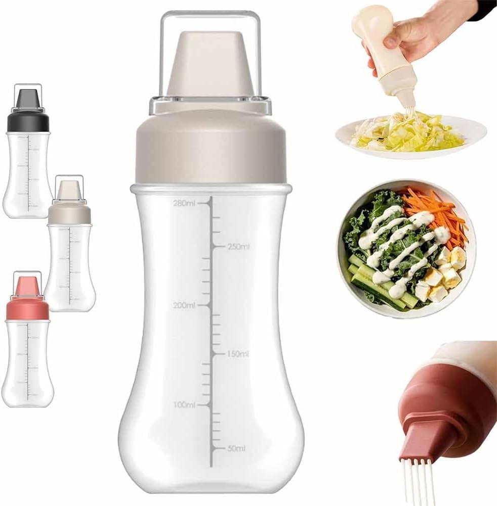 Pleteffect Condiment Squeeze Spray Bottle, 350ml 5 Hole Multi Hole ...