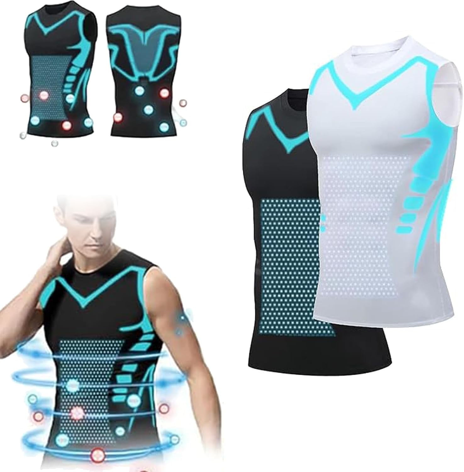 Pleteffect Shaping Sleeveless Shirt Men, 2025 New Version Ionic Shaping ...