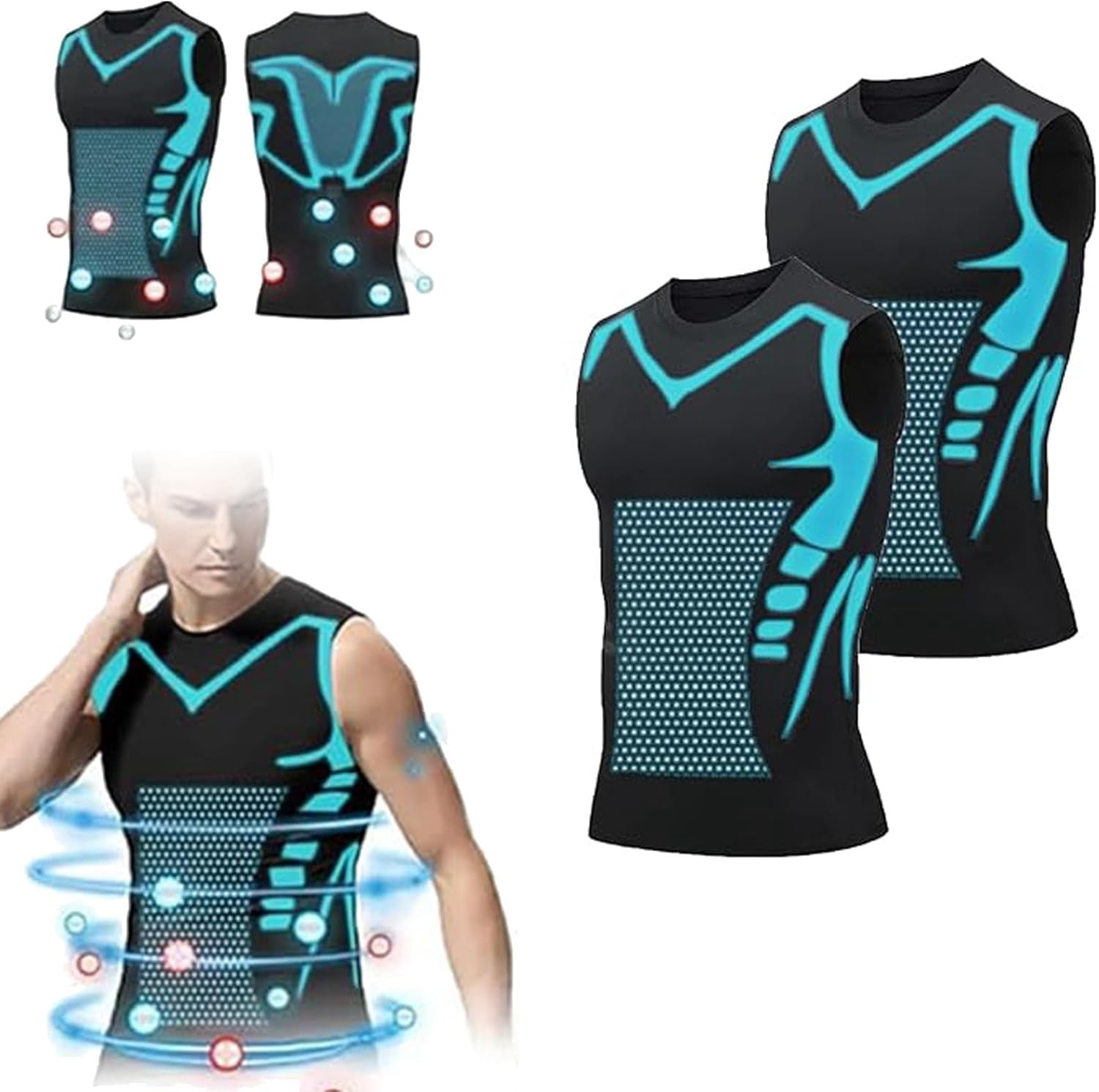 Pleteffect Shaping Sleeveless Shirt Men, 2025 New Version Ionic Shaping ...