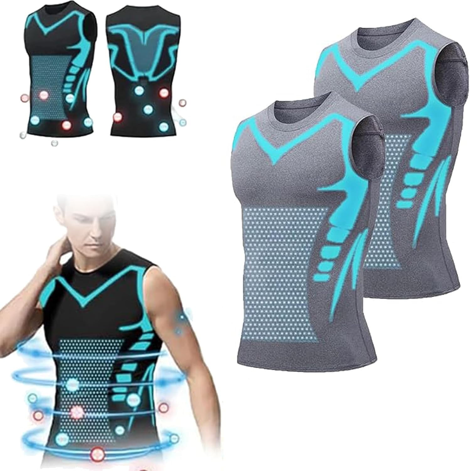 Pleteffect Shaping Sleeveless Shirt Men, 2025 New Version Ionic Shaping ...