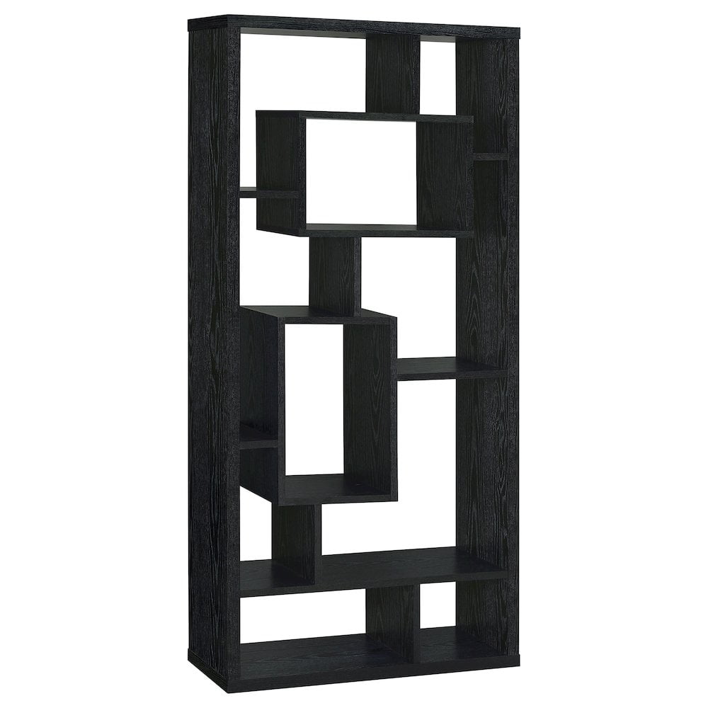 Plethoria Home Black Oak 10-shelf Open Back Bookcase - Walmart.com