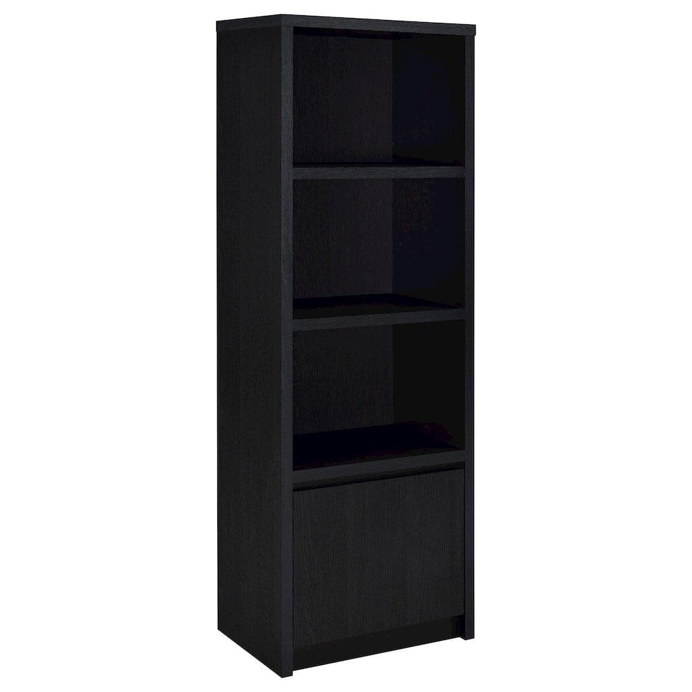 Plethoria Home Sloat Black 3-shelf Media Tower Entertainment Pier ...