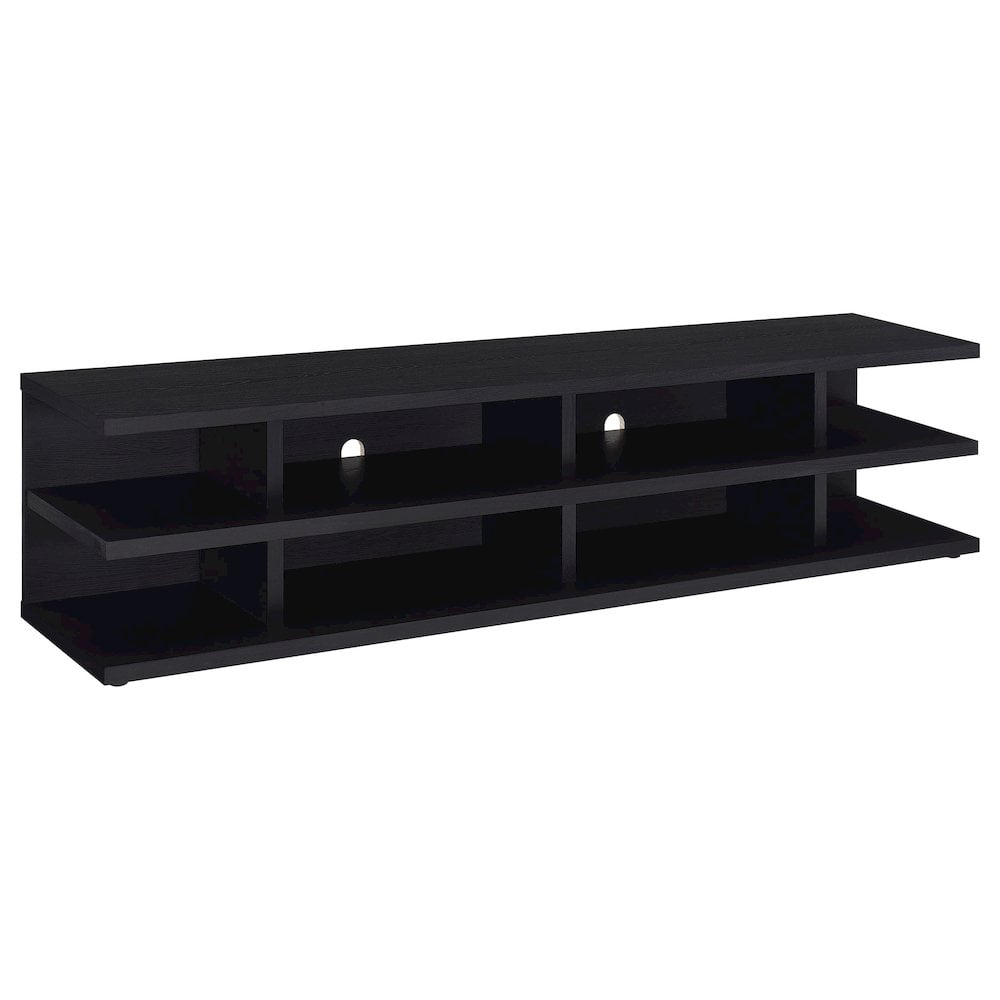 Plethoria Home Starnes Black 78-inch 2-tier TV Stand - Walmart.com