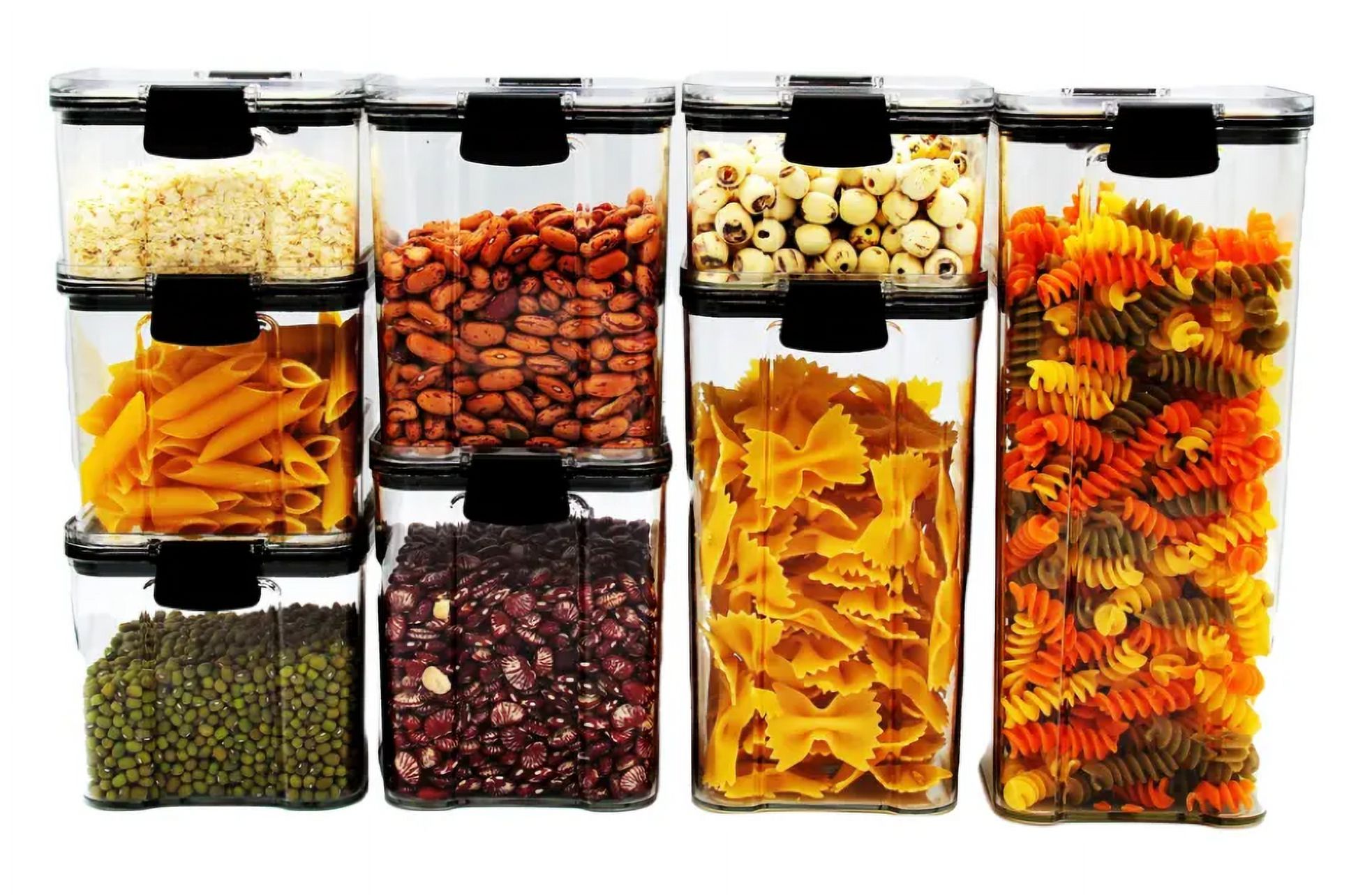 Plexel Airtight Food Storage Containers, 8 Pack Canisters Sets For The ...