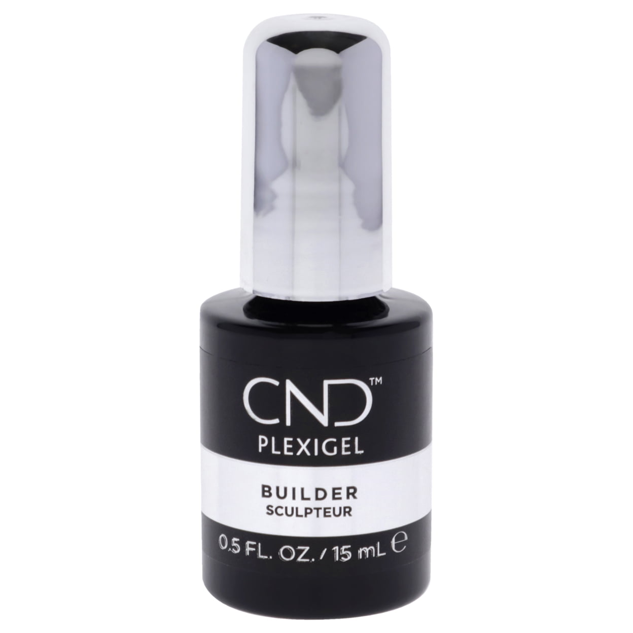 CND Plexigel Builder, 0.5 oz Nail Plumping Gel Enhancements, Clear Brush-On Apex Builder ...
