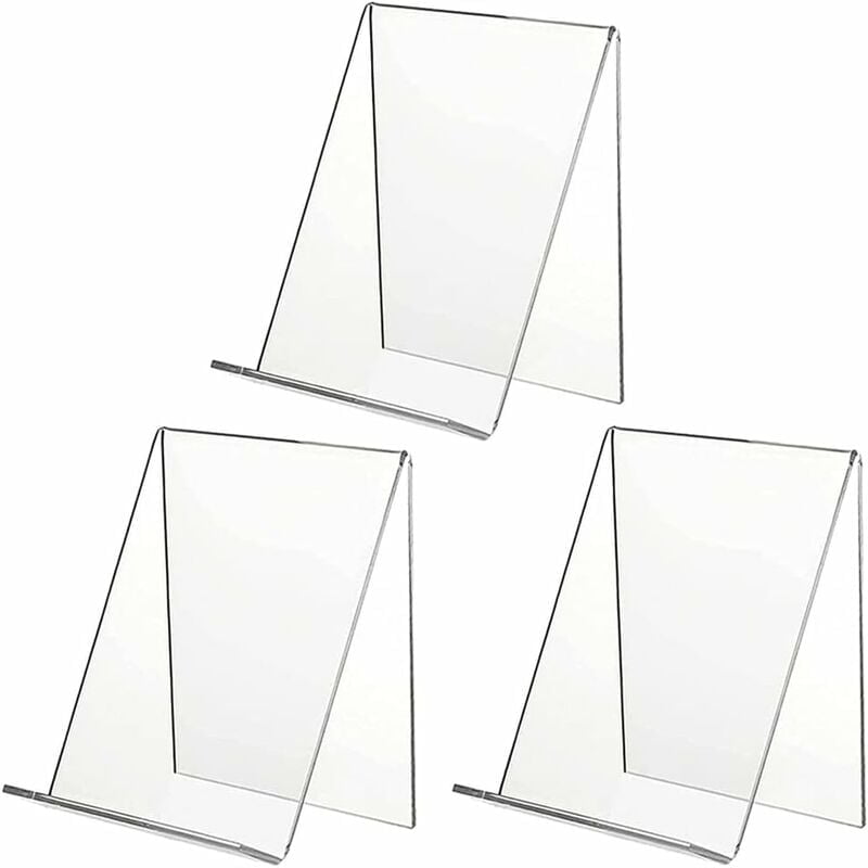 Plexiglas Book Display, 3 Pieces Book Support, Acrylic Book Display ...
