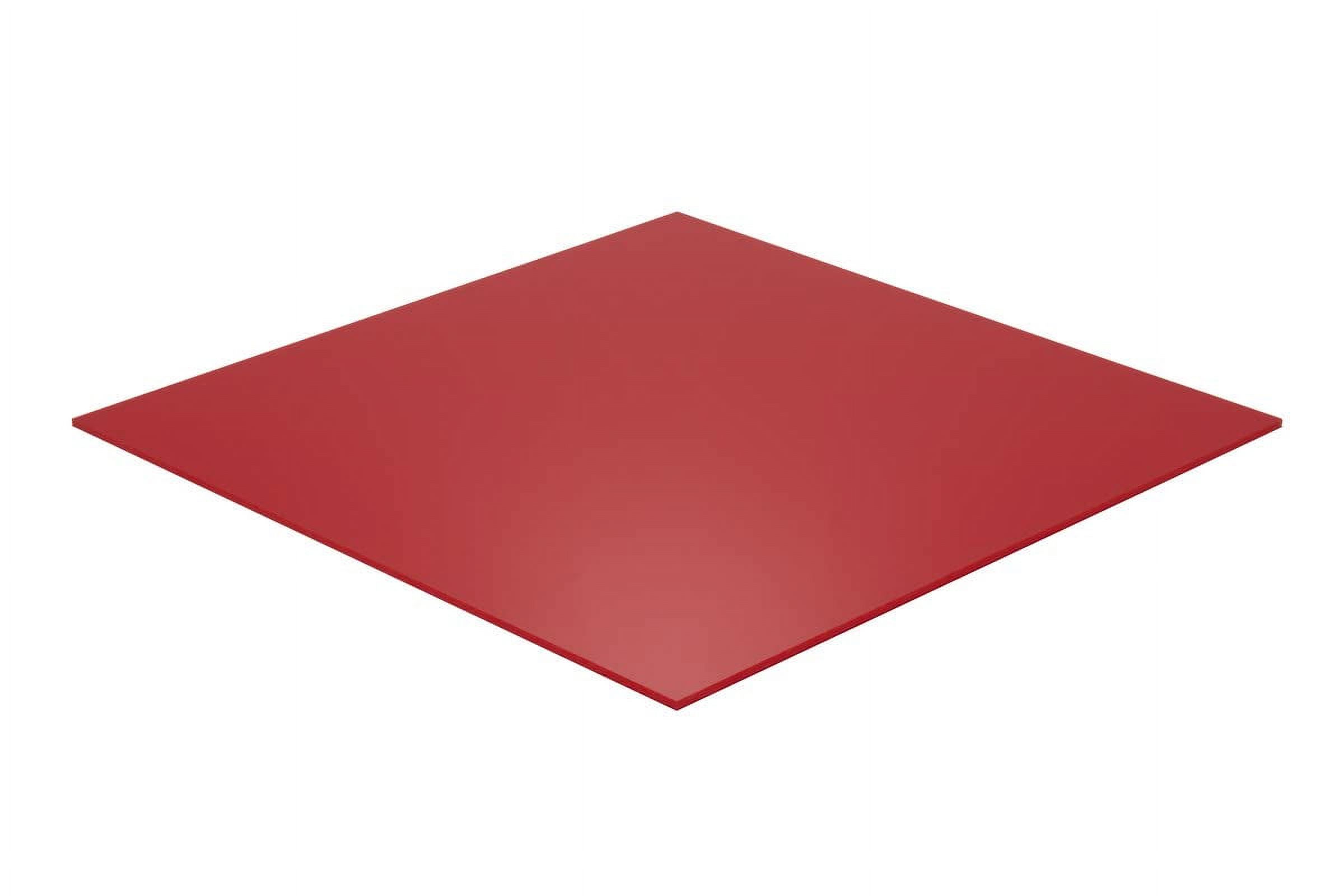 Plexiglass Sheet - Glossy Red - 4% Translucent-1/8 Inch Thick - 24 X 24 ...