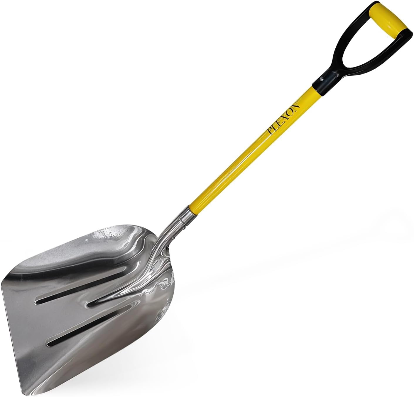 Plexon Aluminium Steel Winter Snow Scoop 15" Blade, Fiberglass Handle ...
