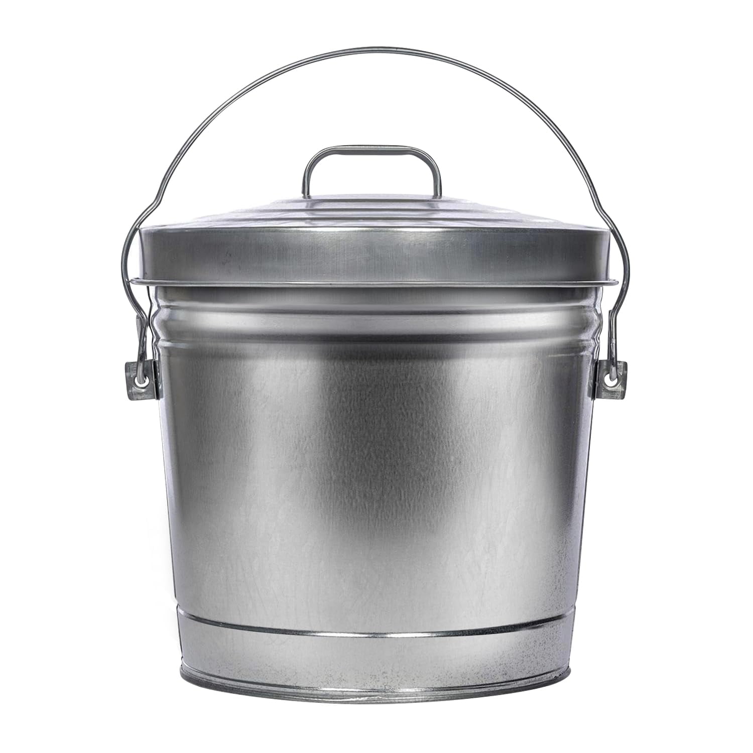 Plexon Galvanized Steel Locking Lid Trash Can, 6-Gallon - Walmart.com