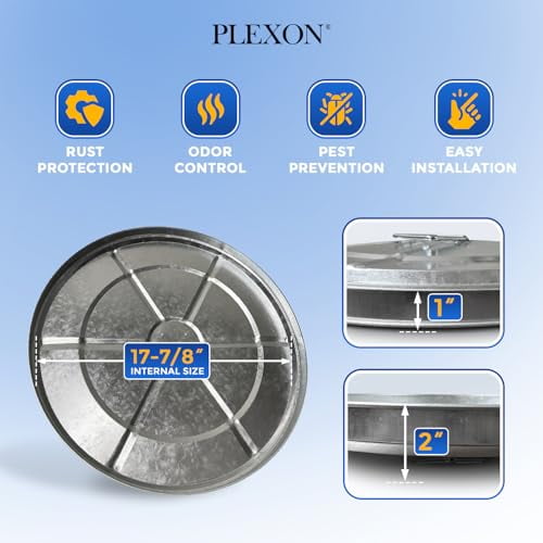 Plexon Trash Can Lid, Compotible with 20-Gallon Round Fire Resistant ...