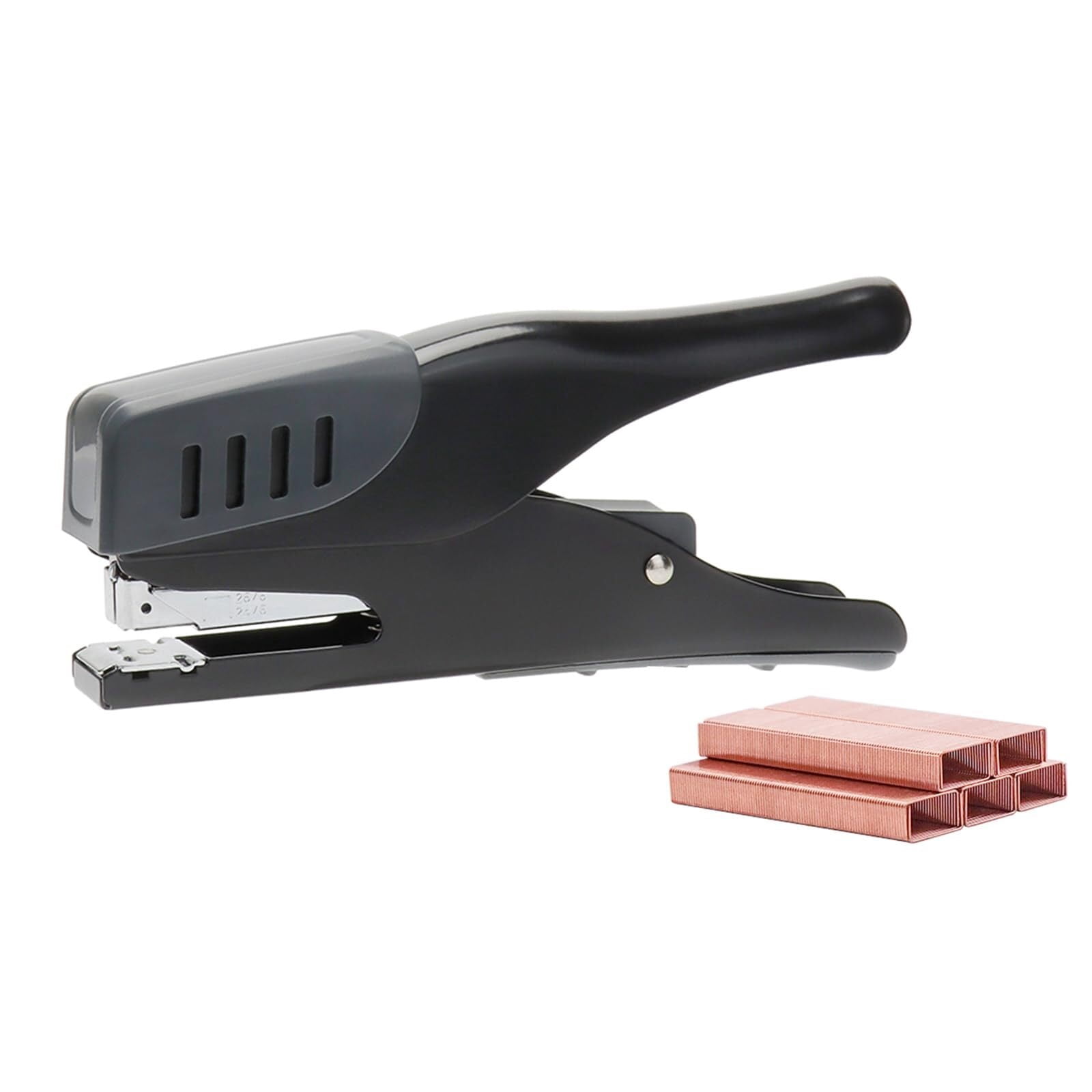 Plier Effortless Stapler & 1000 Rose Gold Staples, Handheld Stapler 45 ...