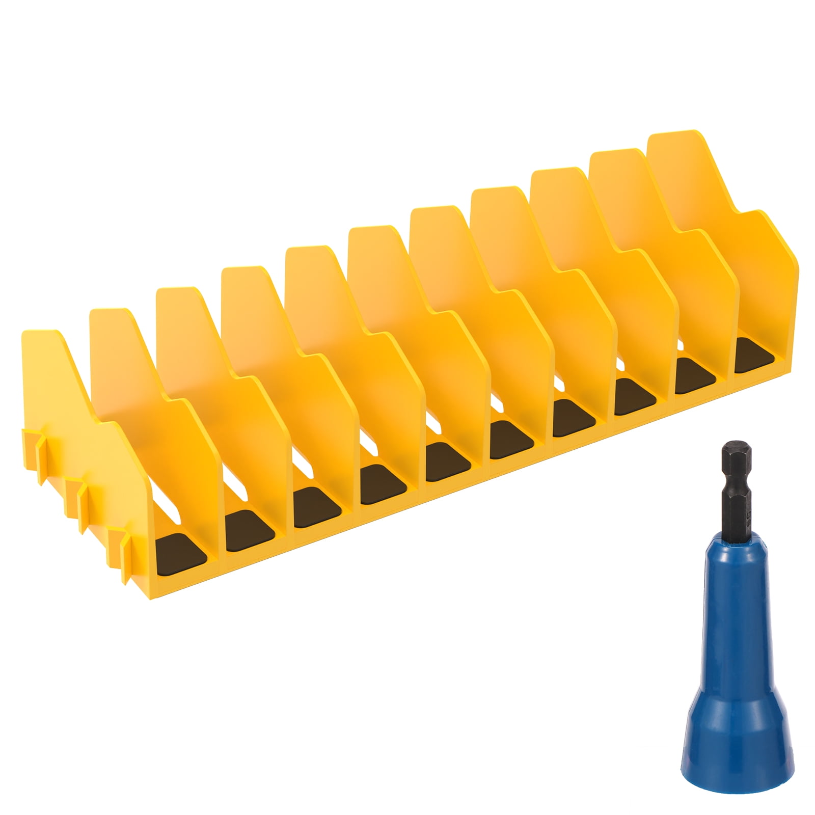 Plier Organizer Rack with Nonslip Rubber Base 10 Slots Pliers Cutters ...