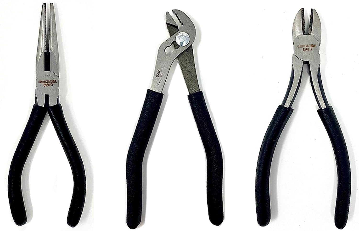 Pliers Set, 6" Needle Nose Pliers, 5" Angle Nose Slip Joint Pliers, 6 ...