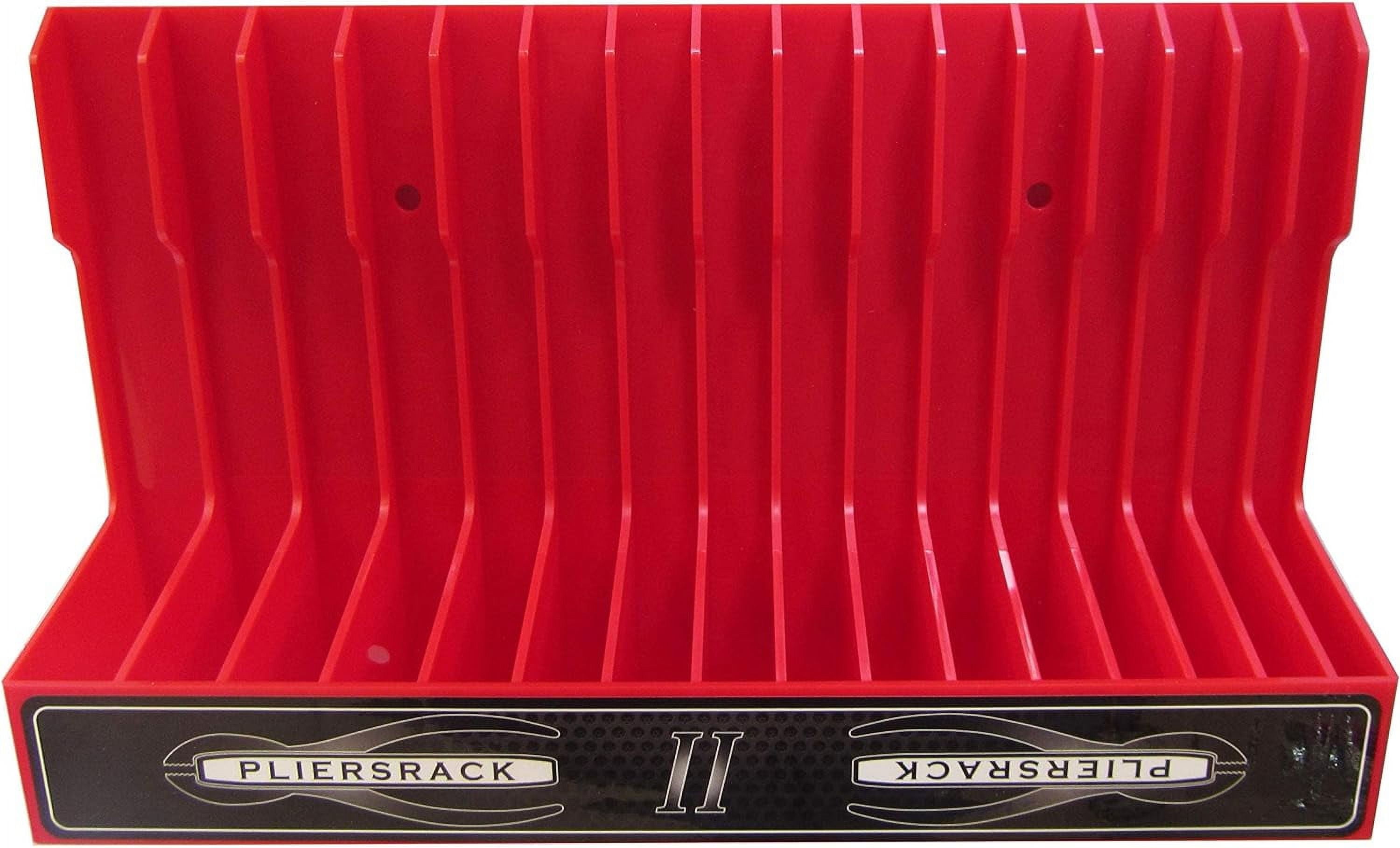 PliersRack Red, For regular size Pliers. Mounts on a pegboard, fits in ...